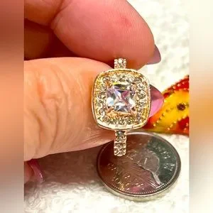 Jewelry | Rose Gold Halo Ring | Poshmark